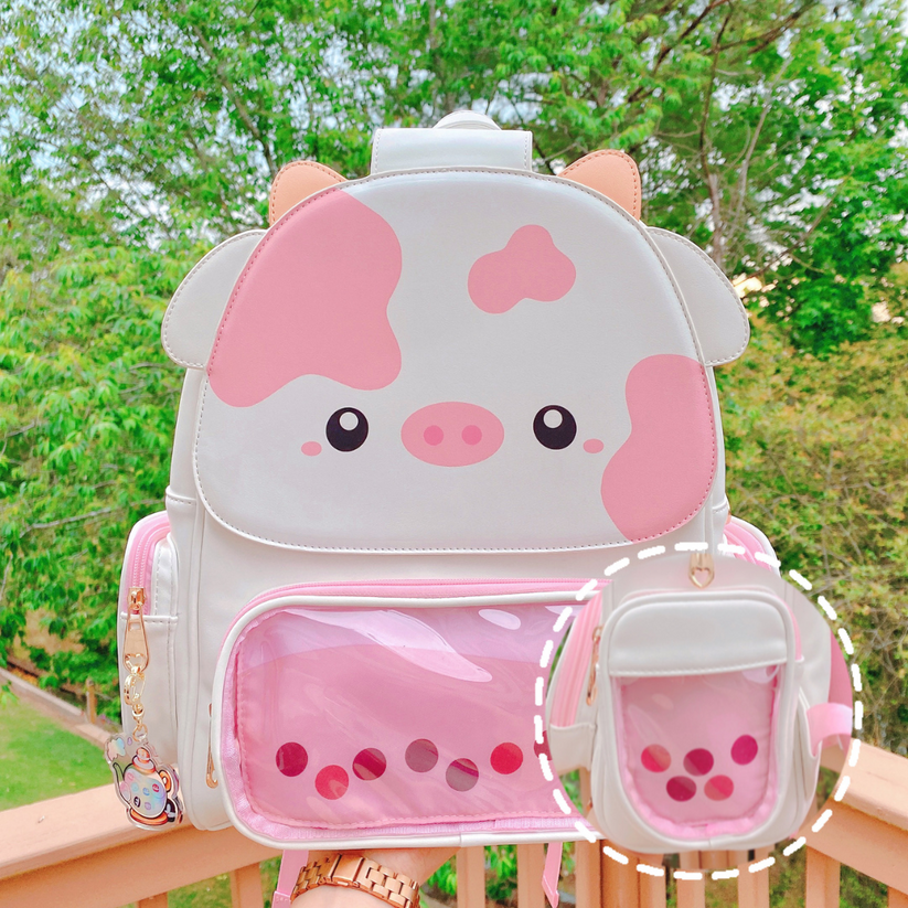 Strawberry Cow Boba Ita Backpack – Pwuffy