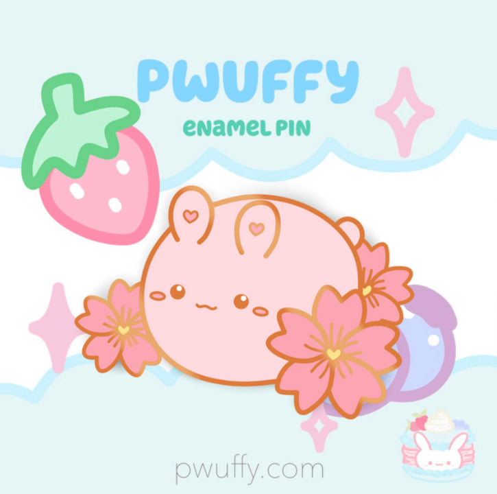 Sakura Mochi Bunny Pin – Pwuffy